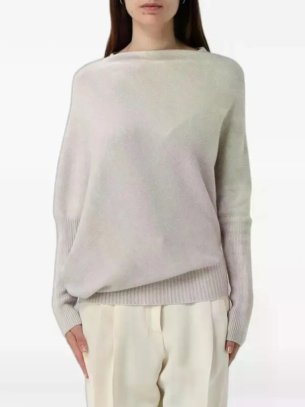 Agnona Asymmetric Cashmere Jumper - Neutrals