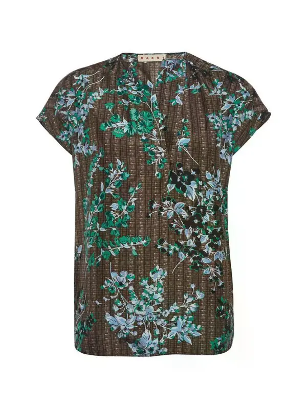 Marni Floral Silk Blouse
