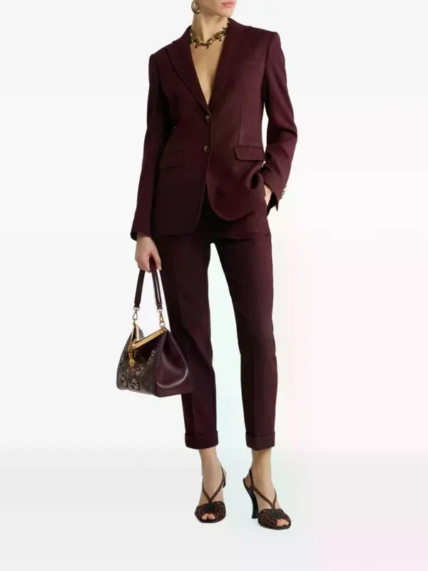 Etro Single-breasted Wool Jacquard Jacket With Medallion Motif