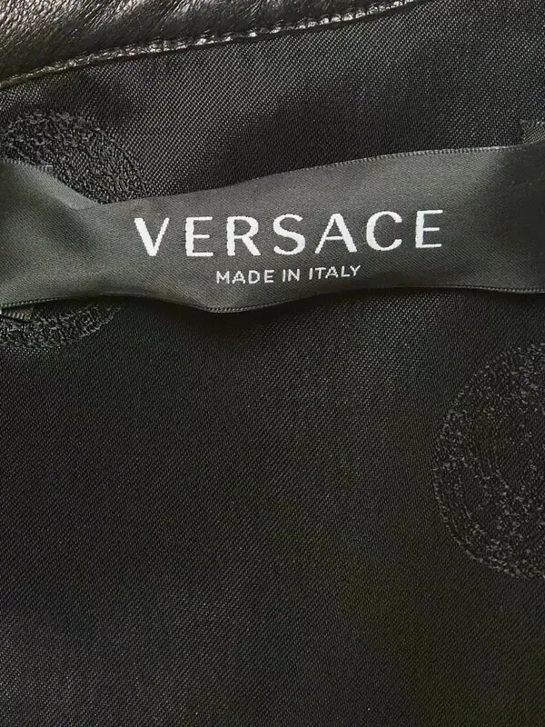 Versace Sleeveless Leather Mini Dress