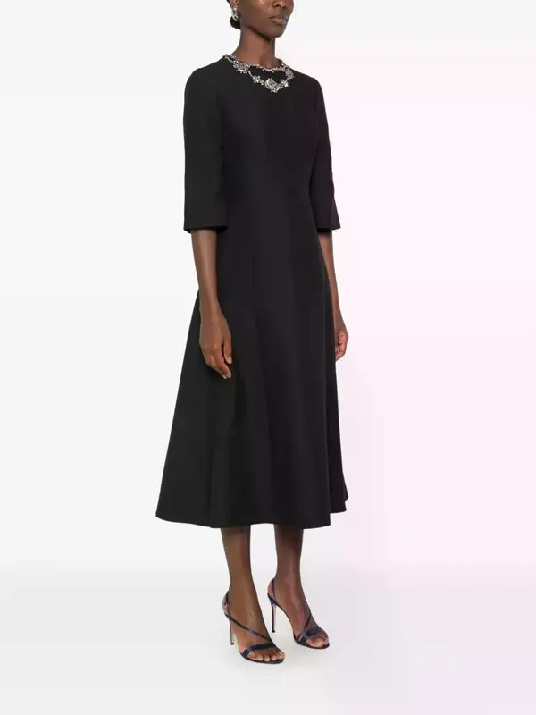 Valentino Garavani Embellished A-line Midi Dress - Black