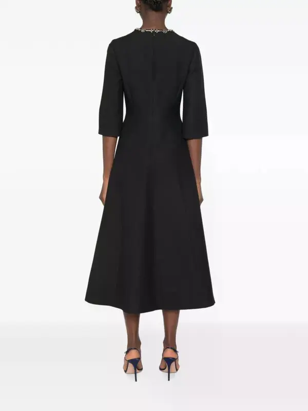 Valentino Garavani Embellished A-line Midi Dress - Black