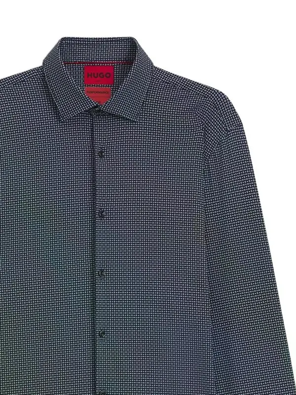 Hugo Kenno Geometric-print Long-sleeve Shirt