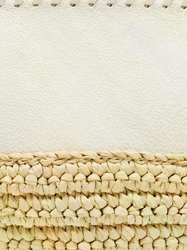 Stella McCartney Falabella Woven Bucket Bag - White