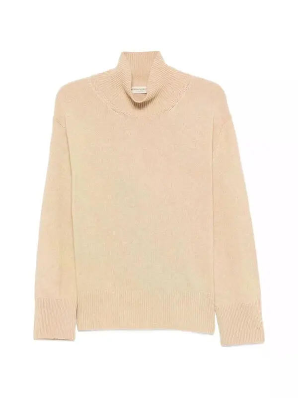 SERGIO MORETTI FIRENZE Ribbed-trim Mock-neck Sweater