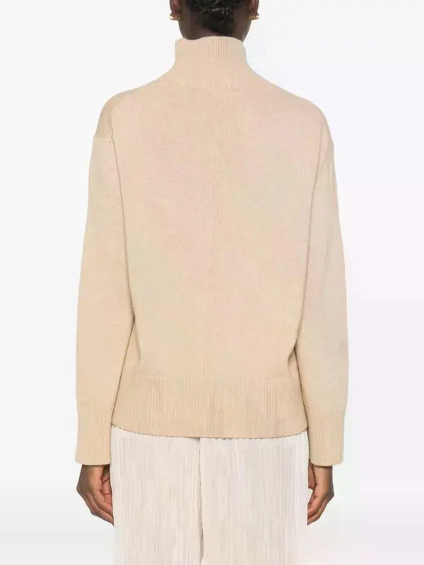 SERGIO MORETTI FIRENZE Ribbed-trim Mock-neck Sweater
