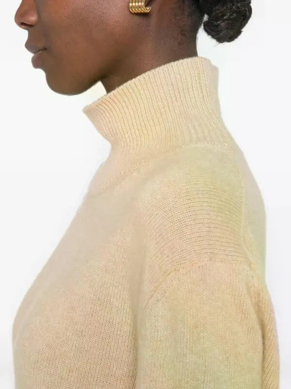 SERGIO MORETTI FIRENZE Ribbed-trim Mock-neck Sweater