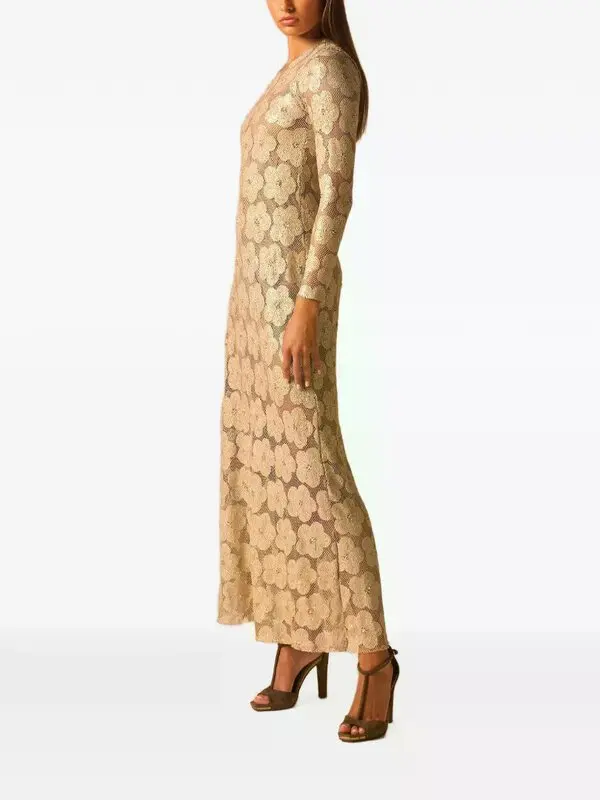 JBQ Petra Floral-lace Long-sleeve Maxi Dress