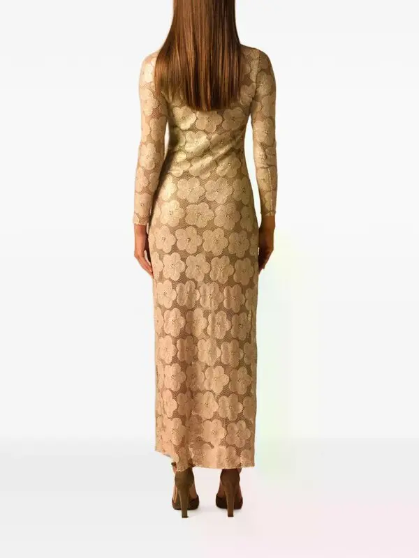 JBQ Petra Floral-lace Long-sleeve Maxi Dress