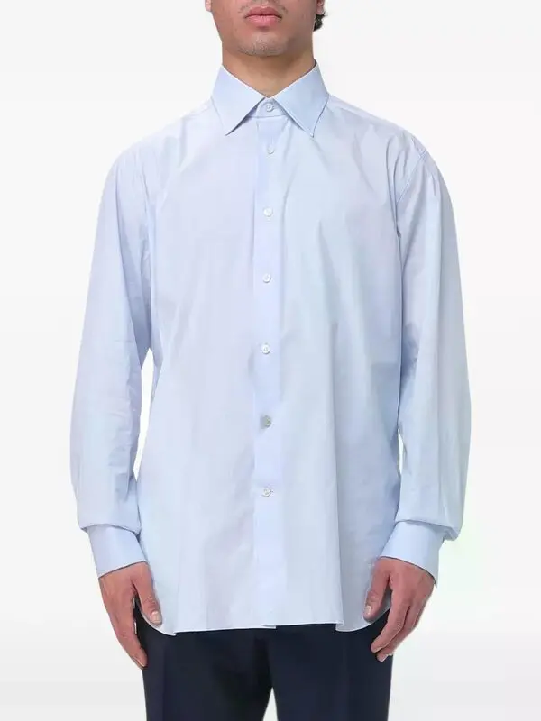 Zegna Stretch-popeline Shirt - Blue