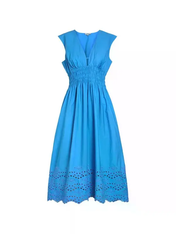 Rails Roxanne Eyelet-embellished Midi Dress - Blue