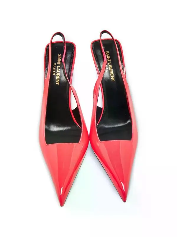 Saint Laurent Patent Leather Kiss Slingback Pumps