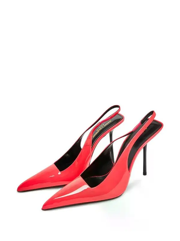 Saint Laurent Patent Leather Kiss Slingback Pumps