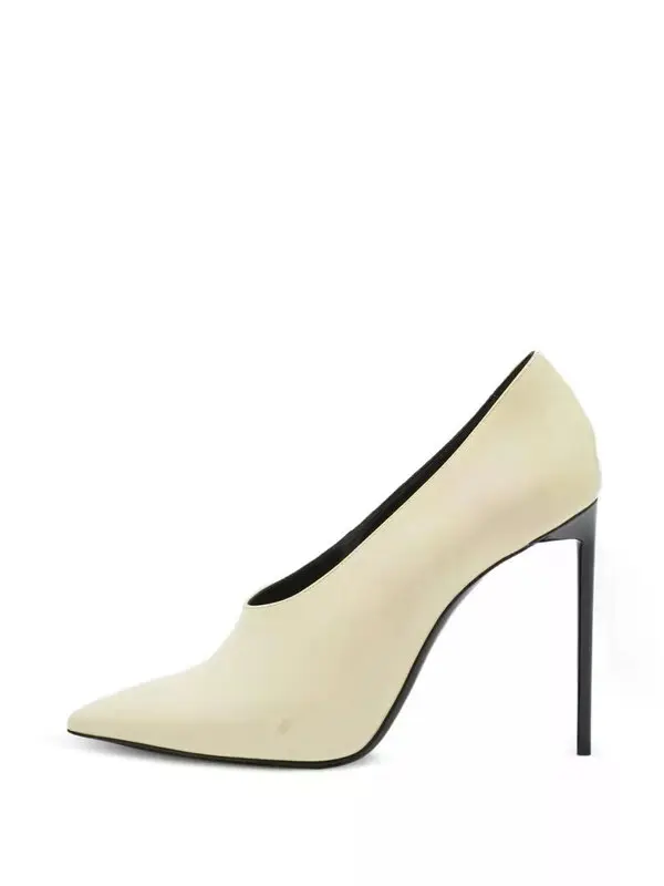 Saint Laurent Anja Pointed-toe Pumps - Neutrals