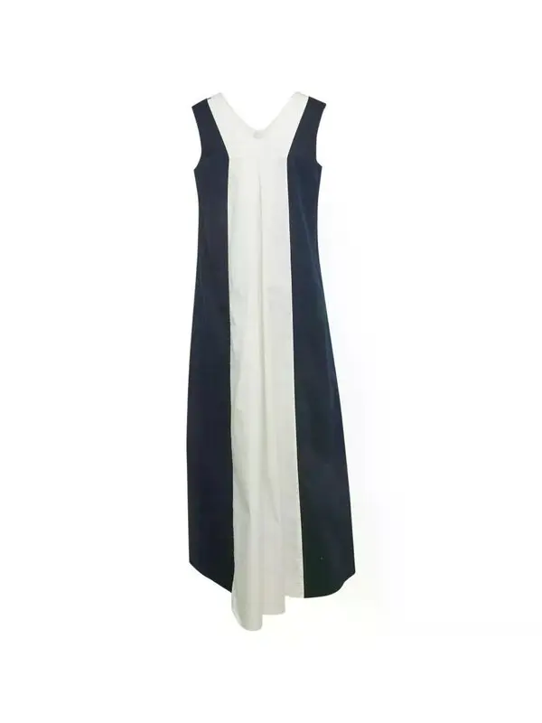 Max Mara Sleeveless Cotton Maxi Dress - Blue