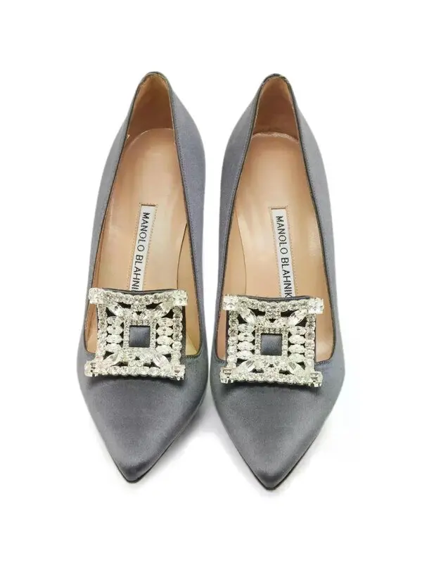 Manolo Blahnik Borlak Crystal-embellished Pumps