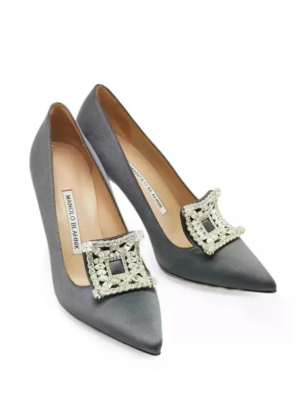 Manolo Blahnik Borlak Crystal-embellished Pumps