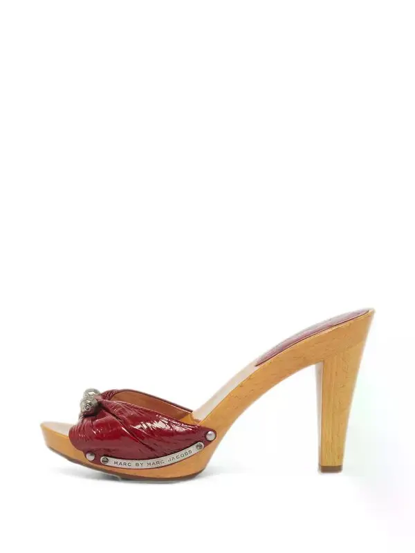 Marc Jacobs Patent Leather Mules - Red