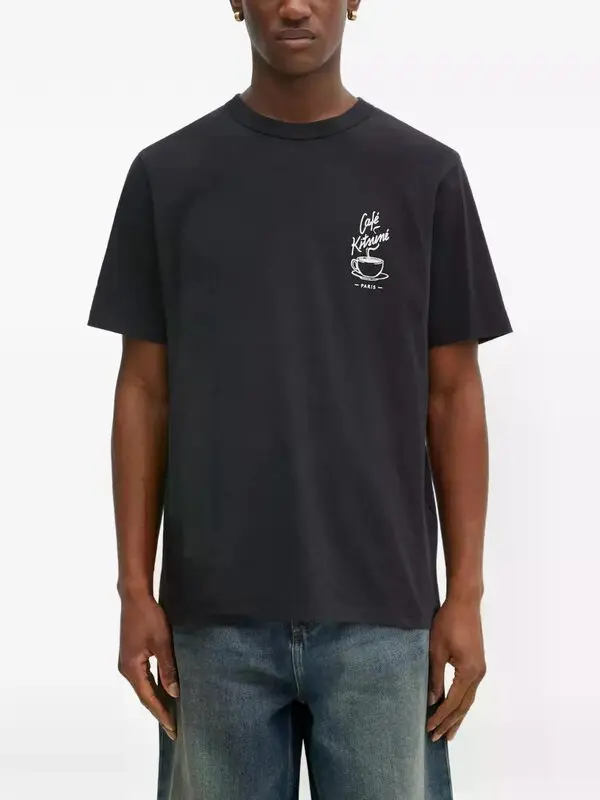 CAFÉ KITSUNÉ Logo-print T-shirt