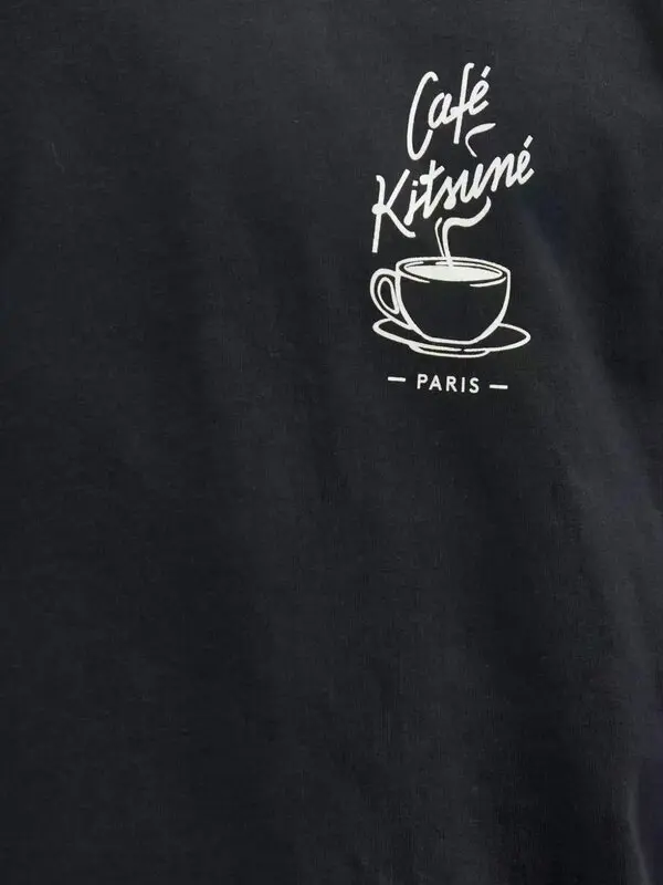 CAFÉ KITSUNÉ Logo-print T-shirt