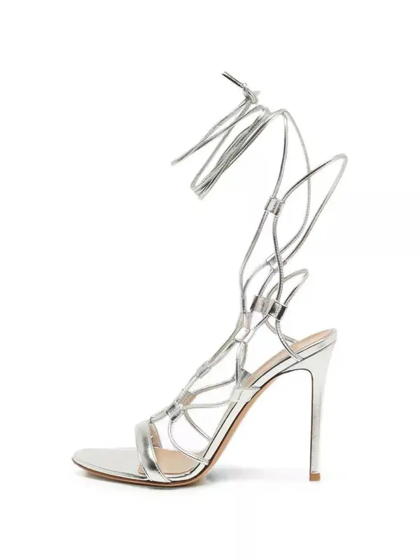 GIANVITO ROSSI Leather Ankle-wrap Sandals