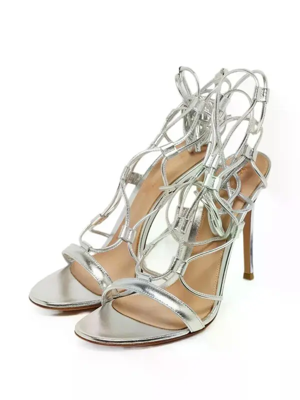 GIANVITO ROSSI Leather Ankle-wrap Sandals