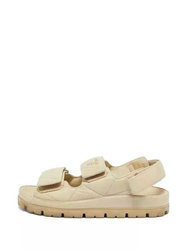 Prada Quilted Slingback Sandals - Neutrals