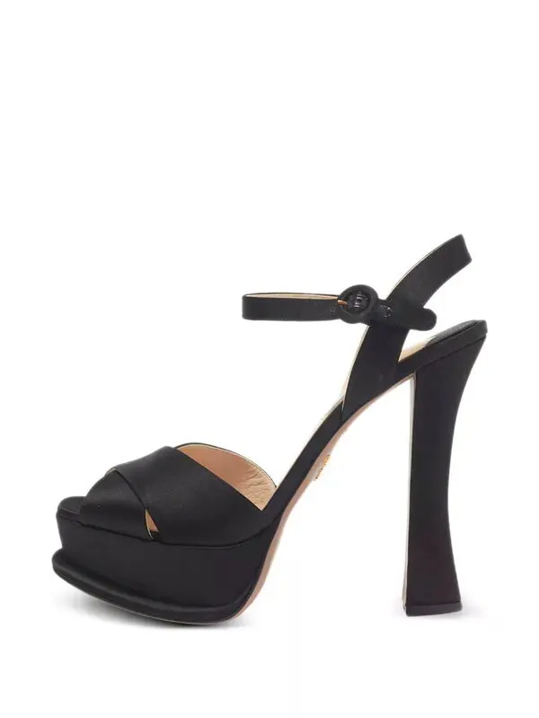 Prada Satin Criss-cross Platform Sandals