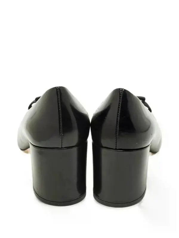FERRAGAMO Bow Detail Block Heel Pumps