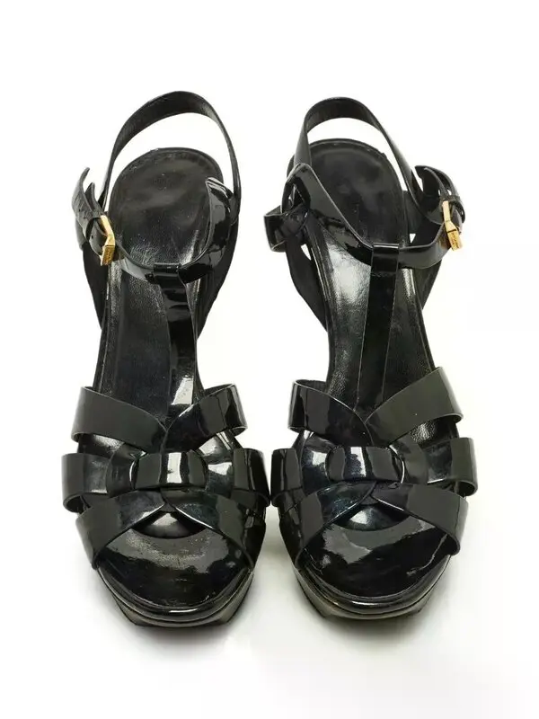 Saint Laurent Tribute Platform Sandals - Black
