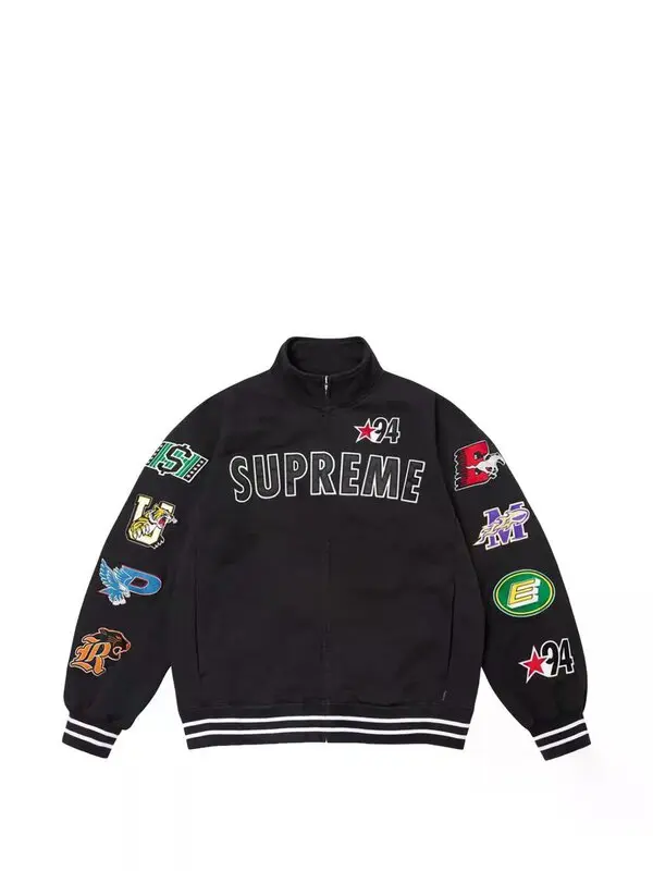 Supreme Logo-patch Zip-up Jacket