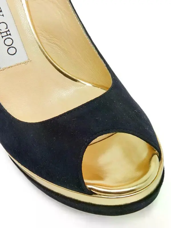 JIMMY CHOO Peep-toe Slingback Heeled Pumps