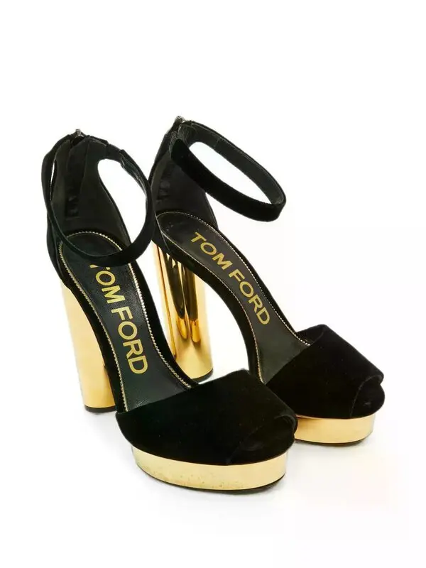 TOM FORD Velvet Platform Sandals