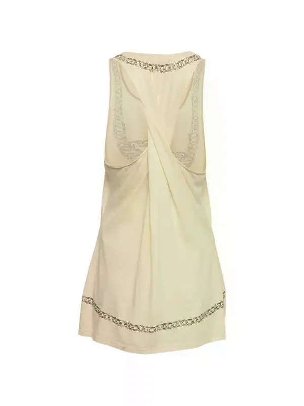 Alexander McQueen Chain Print Crossover Back Tank Top