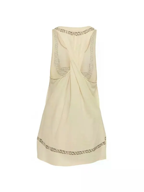 Alexander McQueen Chain Print Crossover Back Tank Top