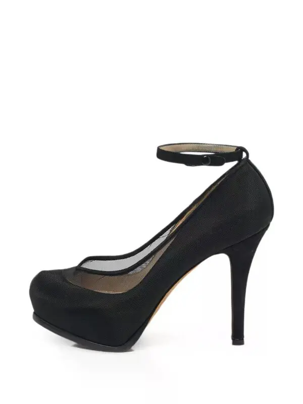 Fendi Platform Ankle Strap Pumps - Black
