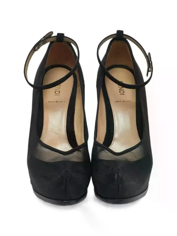 Fendi Platform Ankle Strap Pumps