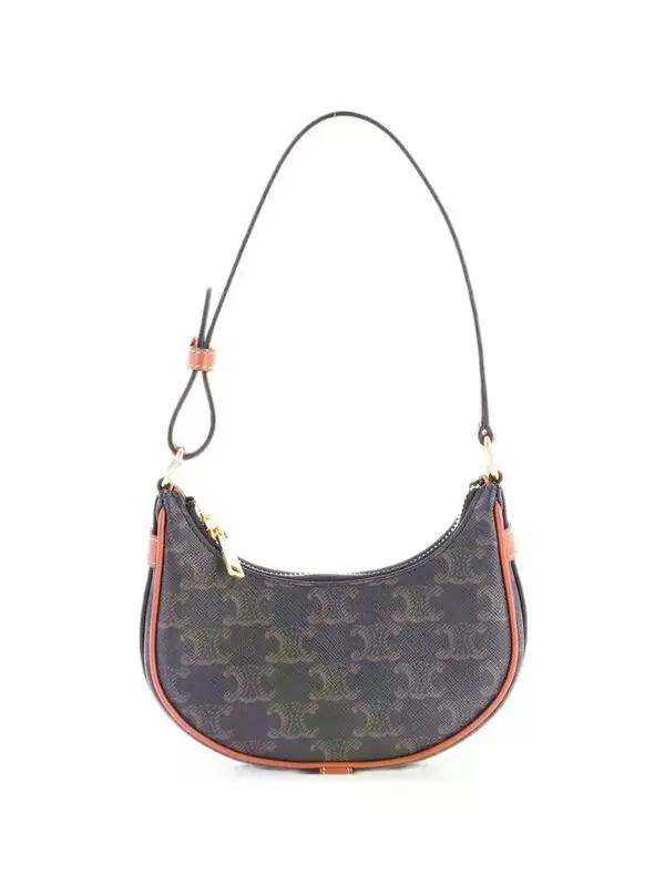 Celine Ava Bag Triomphe Coated Canvas Mini Shoulder Bag - Brown