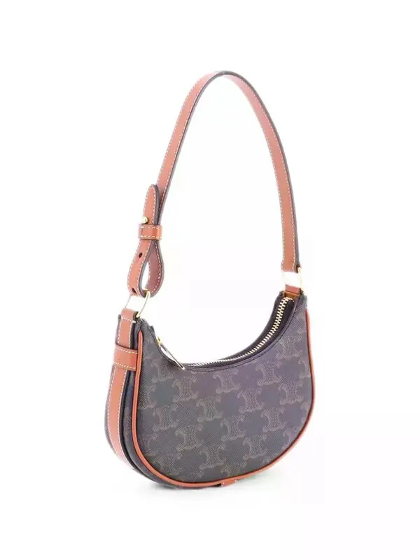 Celine Ava Bag Triomphe Coated Canvas Mini Shoulder Bag - Brown