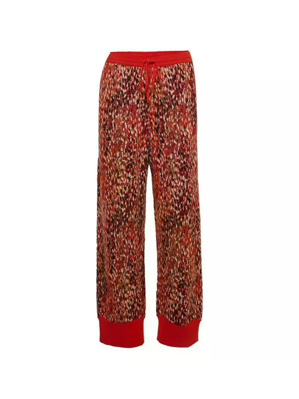 Missoni Speckled Wool Drawstring Trousers - Orange