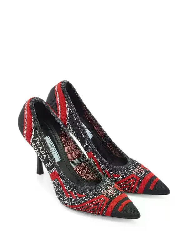 Prada Pointed-toe Knit Pumps