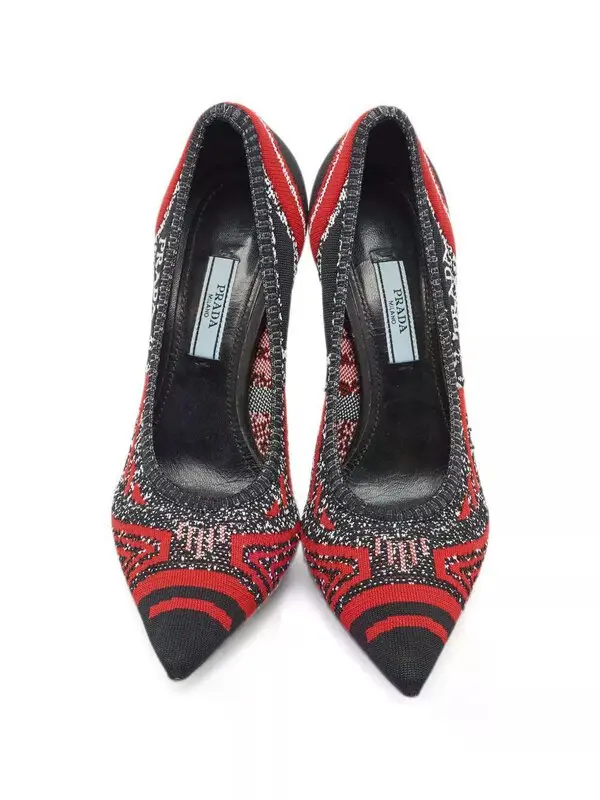 Prada Pointed-toe Knit Pumps
