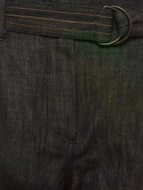 Brunello Cucinelli Straight-fit Chambray Trousers