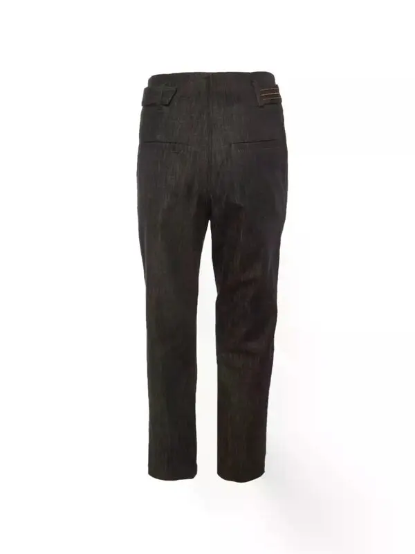 Brunello Cucinelli Straight-fit Chambray Trousers - Blue