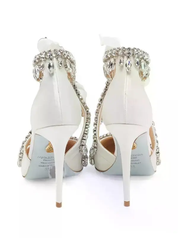 AQUAZZURA Embellished Ankle Strap Pumps