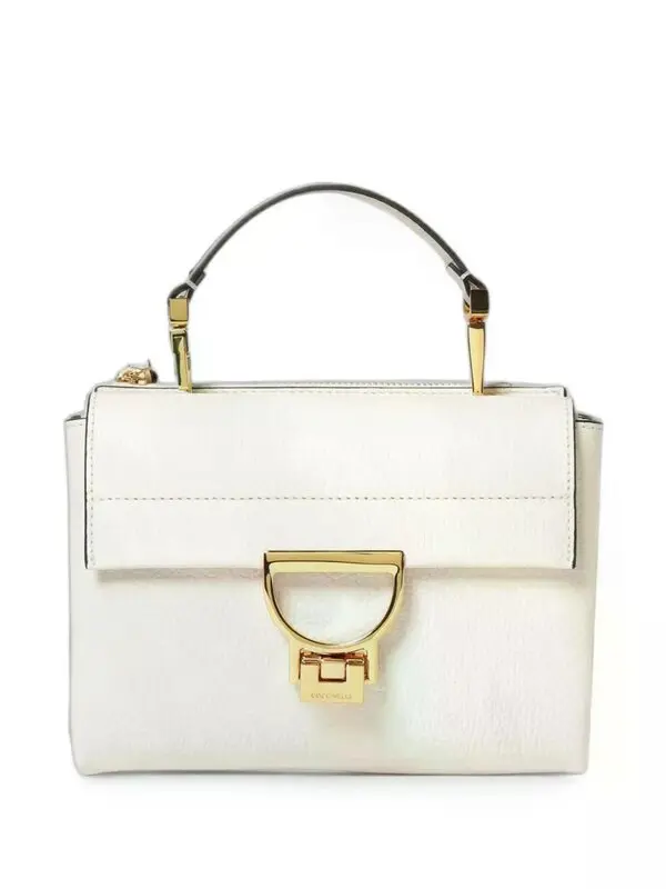 COCCINELLE Arlettis Grained Leather Tote Bag - White