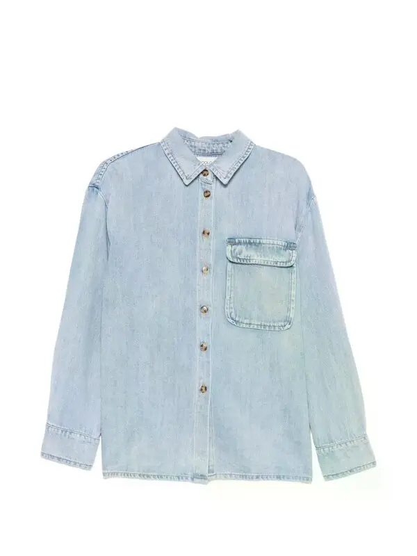 VICOLO Melina Long-sleeve Denim Shirt - Blue