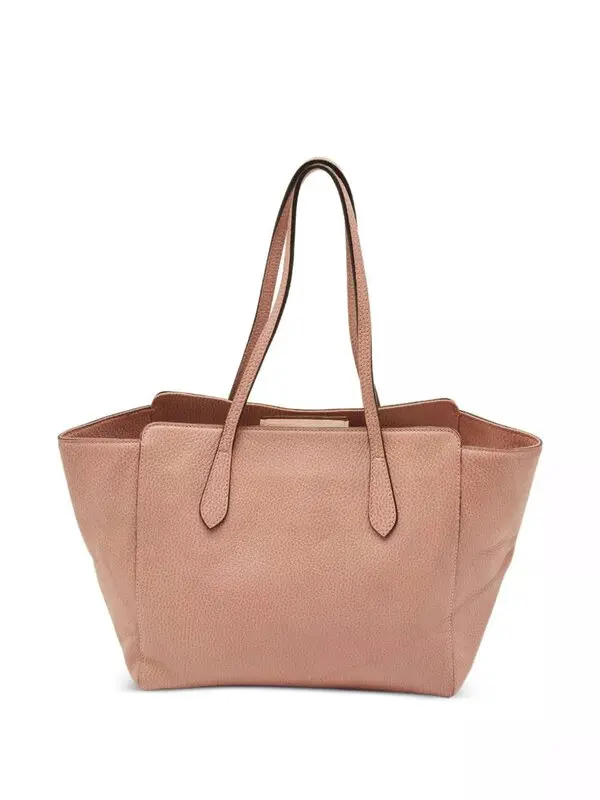 Gucci Small Swing Leather Tote Bag - Pink