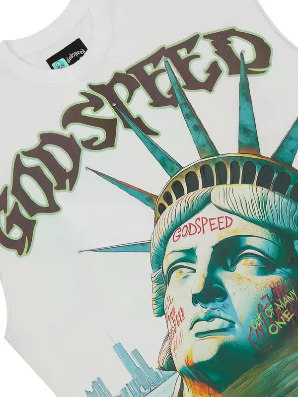 GODSPEED Graphic Print Sleeveless Tank Top
