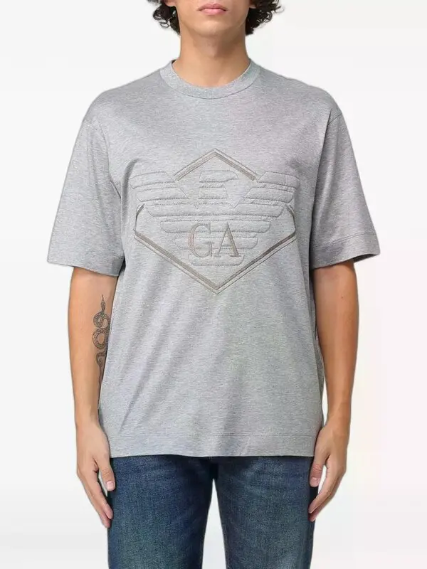 Emporio Armani Logo-embroidered T-shirt